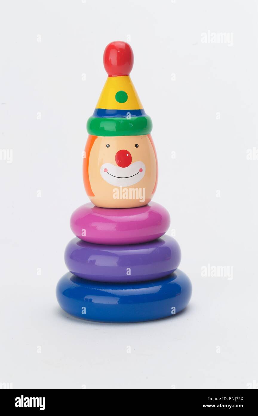 A clown themed set of plastic hoopla hoops Stock Photo - Alamy