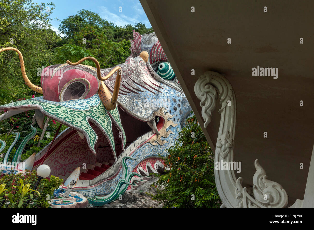 Wat Ban Tham cave temple. Kanachanaburi. Thailand Stock Photo - Alamy