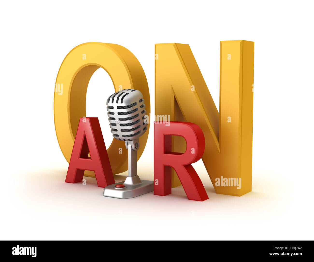 On Air word and microphone Stock Photo - Alamy