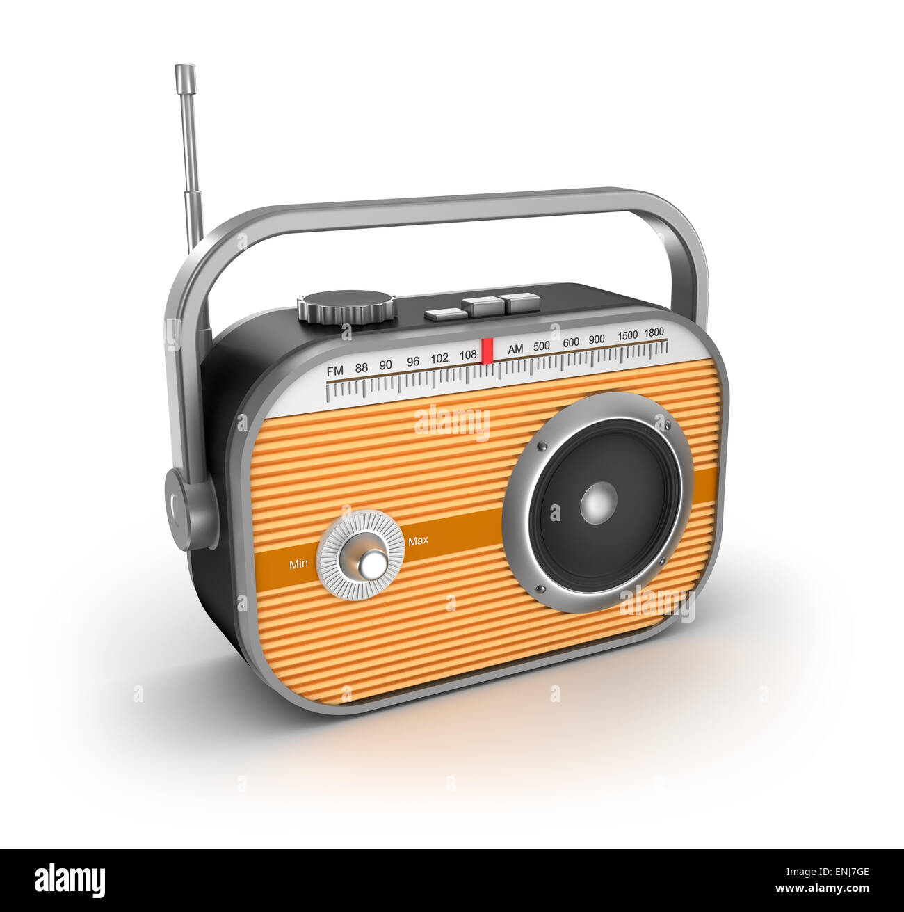 Radio receiver on white Cut Out Stock Images & Pictures - Alamy