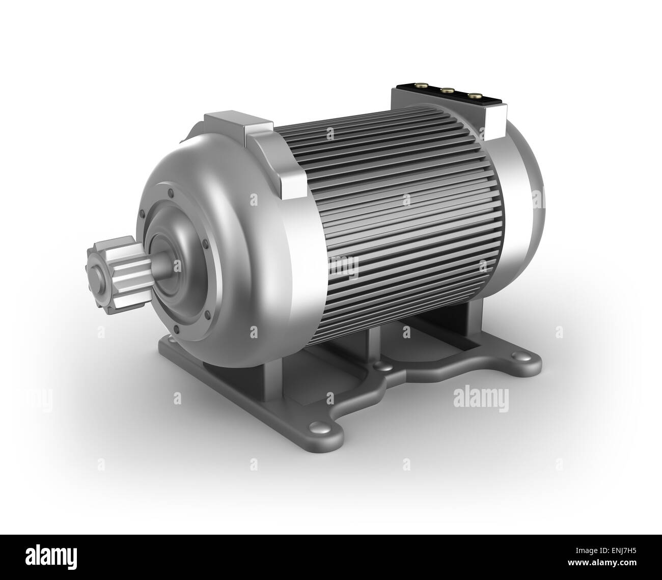 Electric motor. 3D image. Isolated on white Stock Photo - Alamy