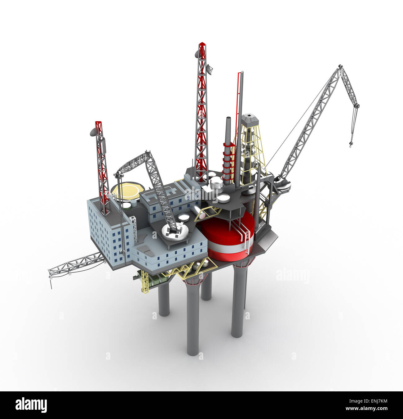 Drilling offshore Platform isolated on white Stock Photo - Alamy