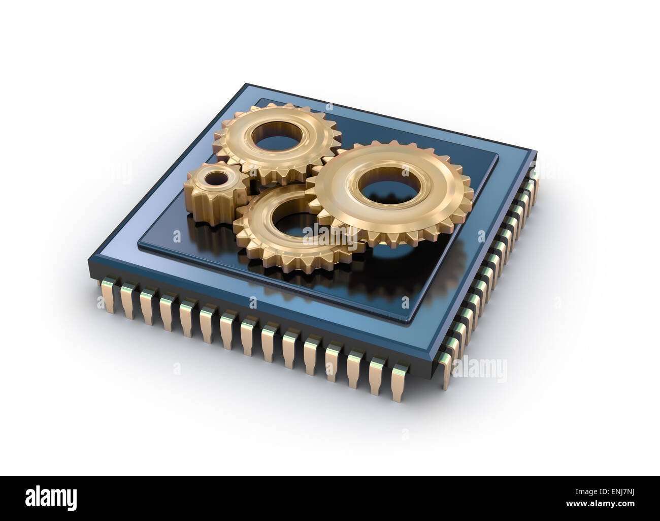 Cpu and gears, concept icon Stock Photo - Alamy