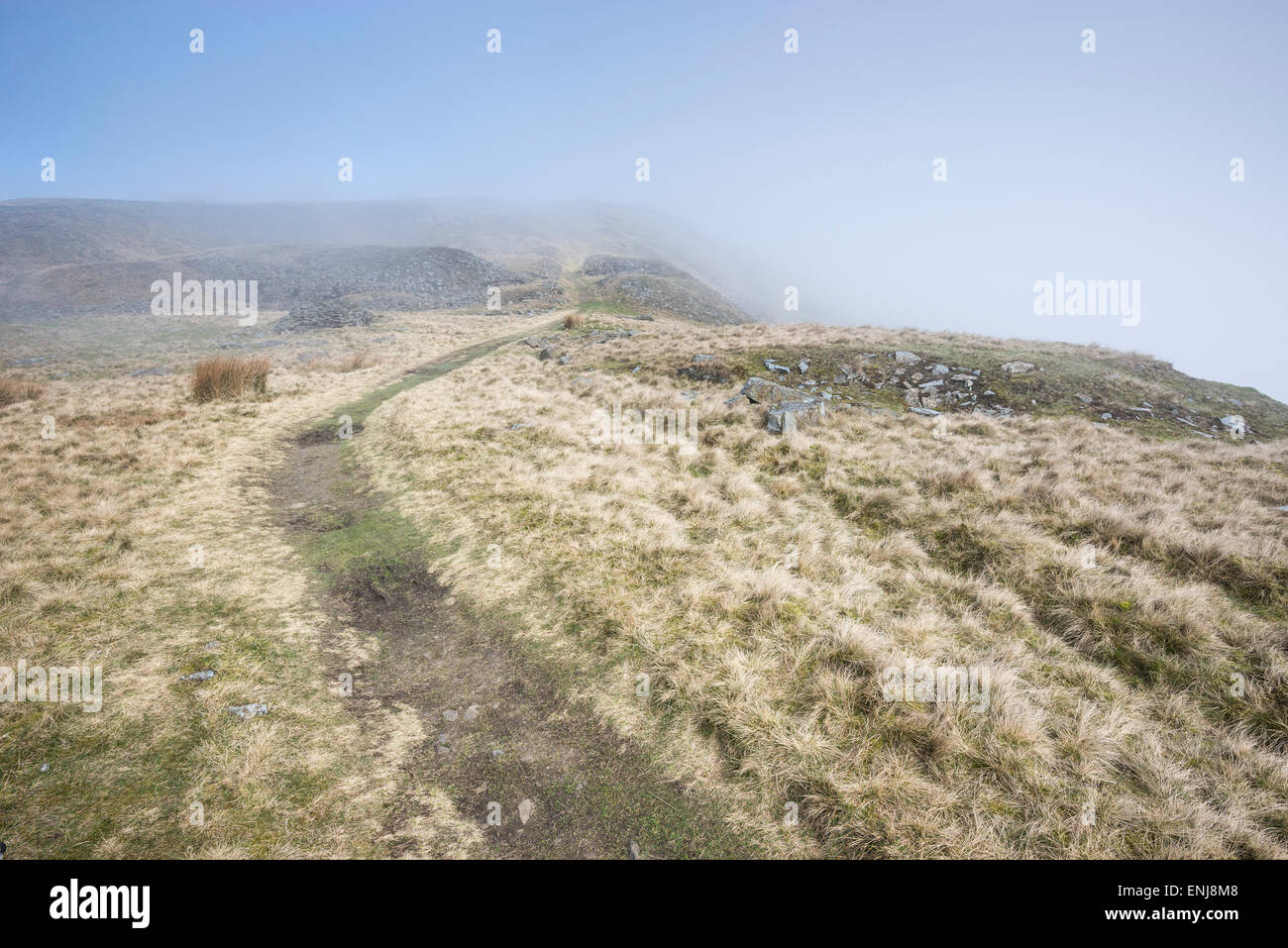 Footpath along Cracken edge near Chinley in the Peak District ...