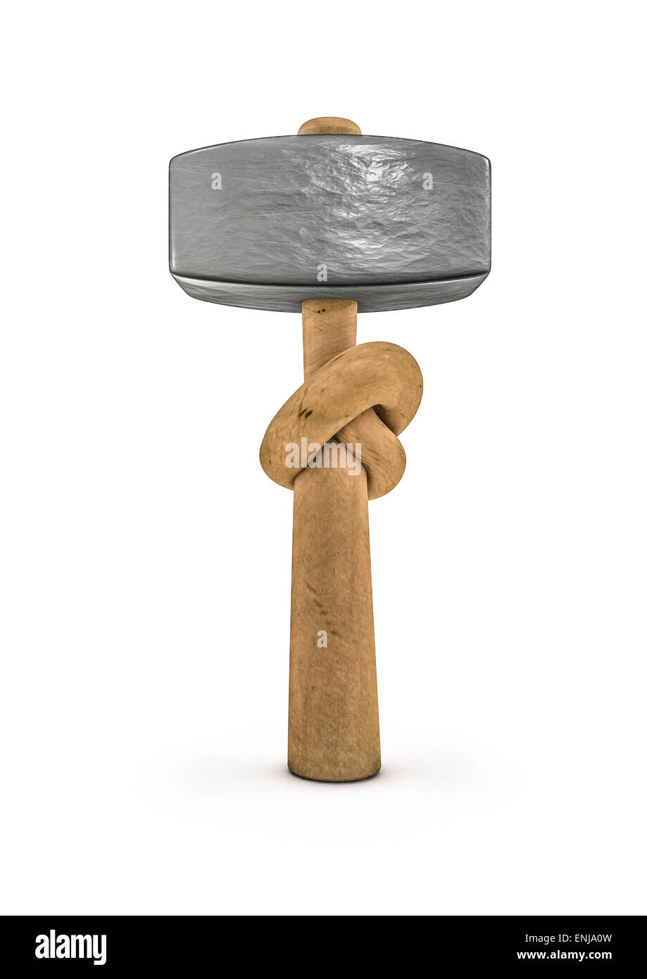 3D render of sledge hammer with knot in handle Stock Photo - Alamy
