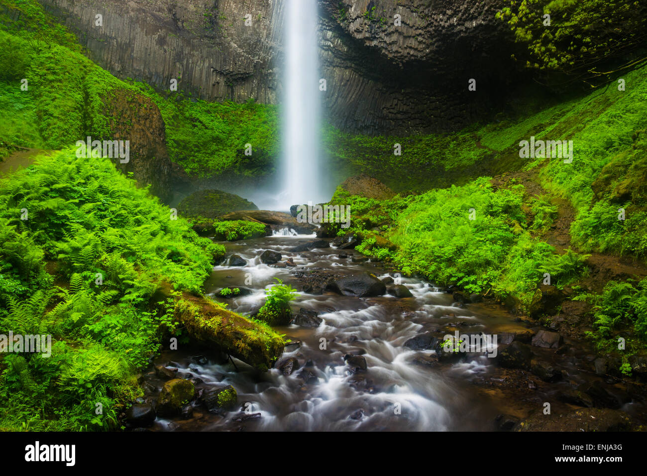 Latourell Falls, at Guy W. Talbot State Park, in the Columbia River ...