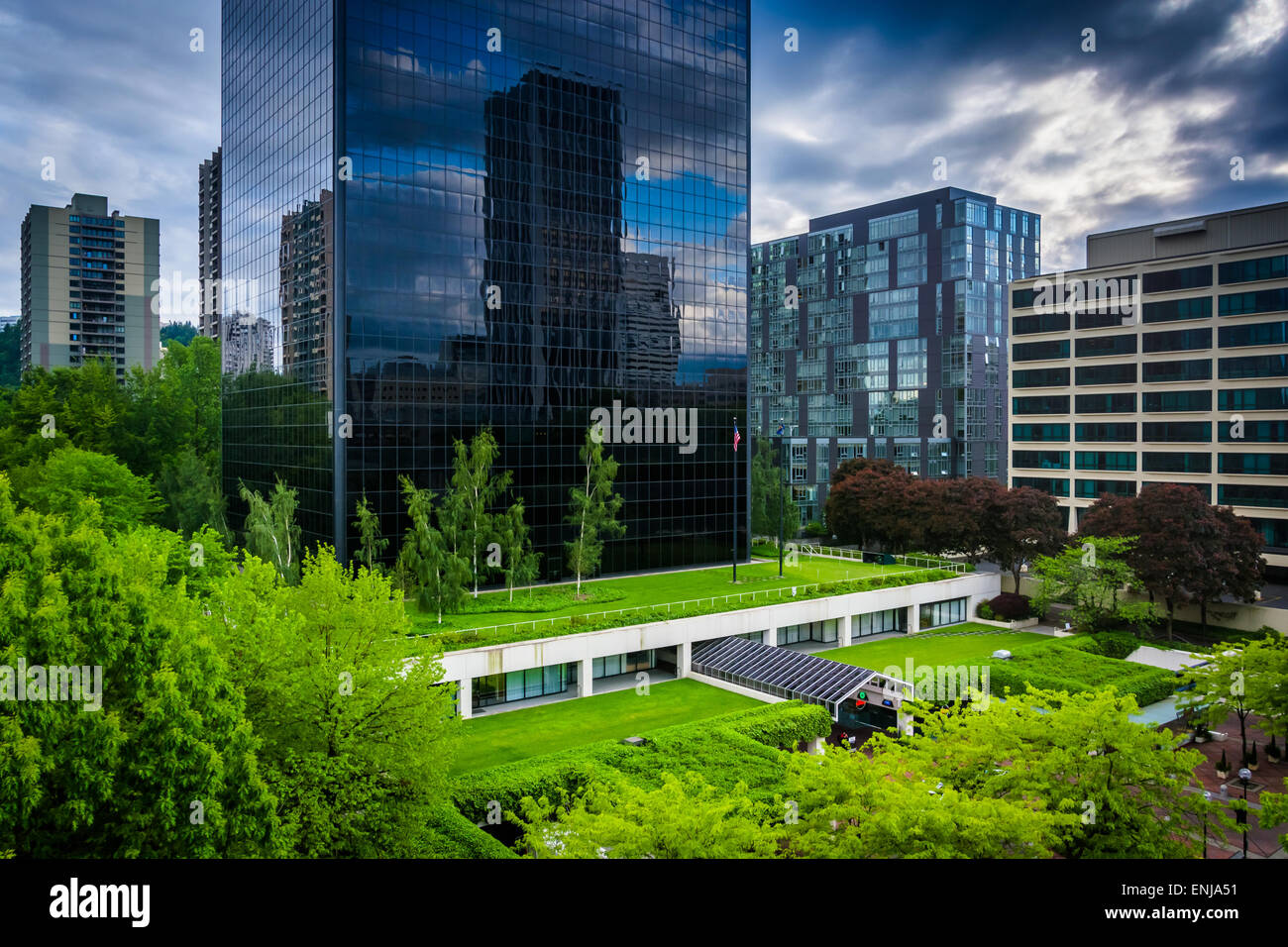 View of modern buildings in Portland, Oregon Stock Photo - Alamy