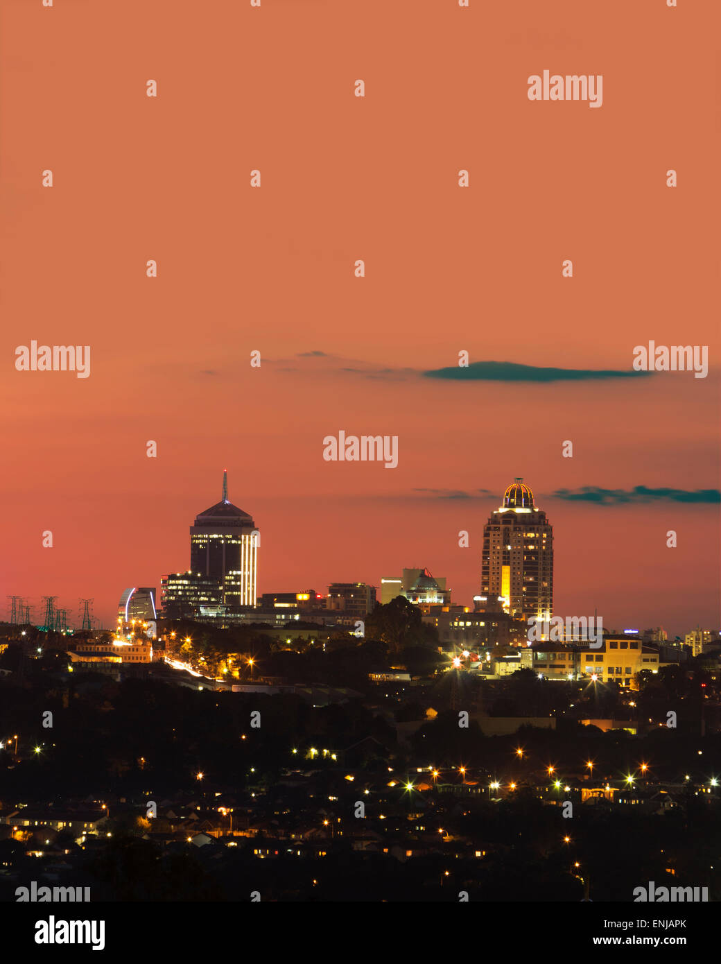 Sandton skyline, an affluent suburb of Johannesburg, Gauteng, South ...