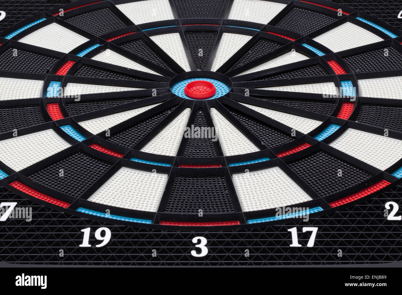 Detail typical black and white dartboard Stock Photo - Alamy