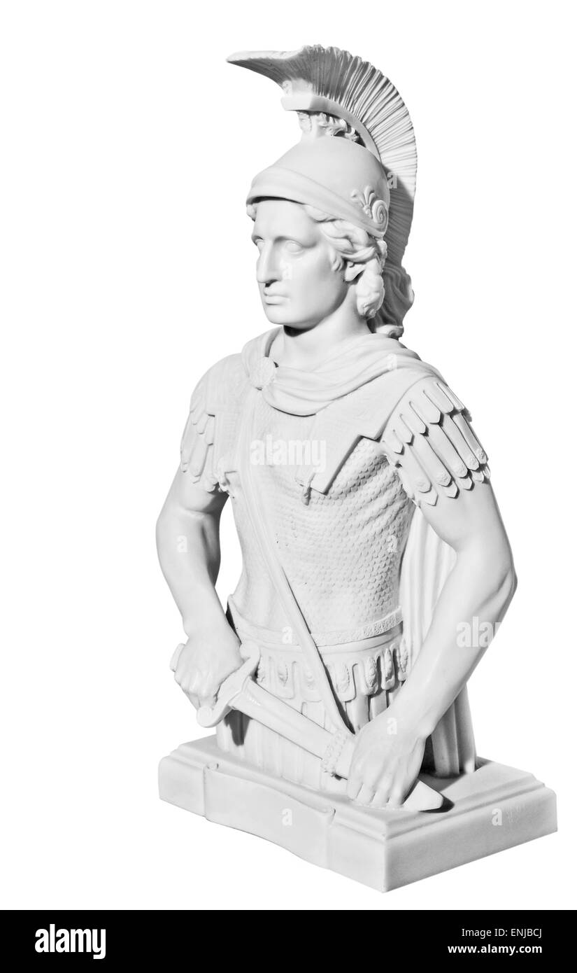 plaster statue with a portrait of a man in antique style Stock Photo ...