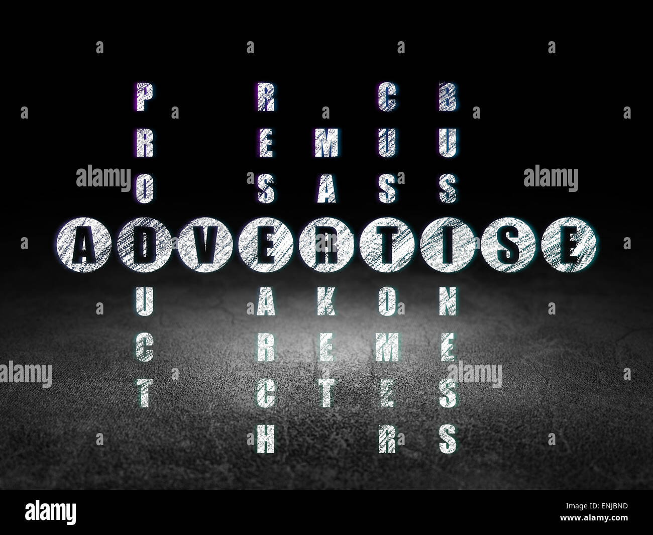 Advertising concept: word Advertise in solving Crossword Puzzle Stock ...