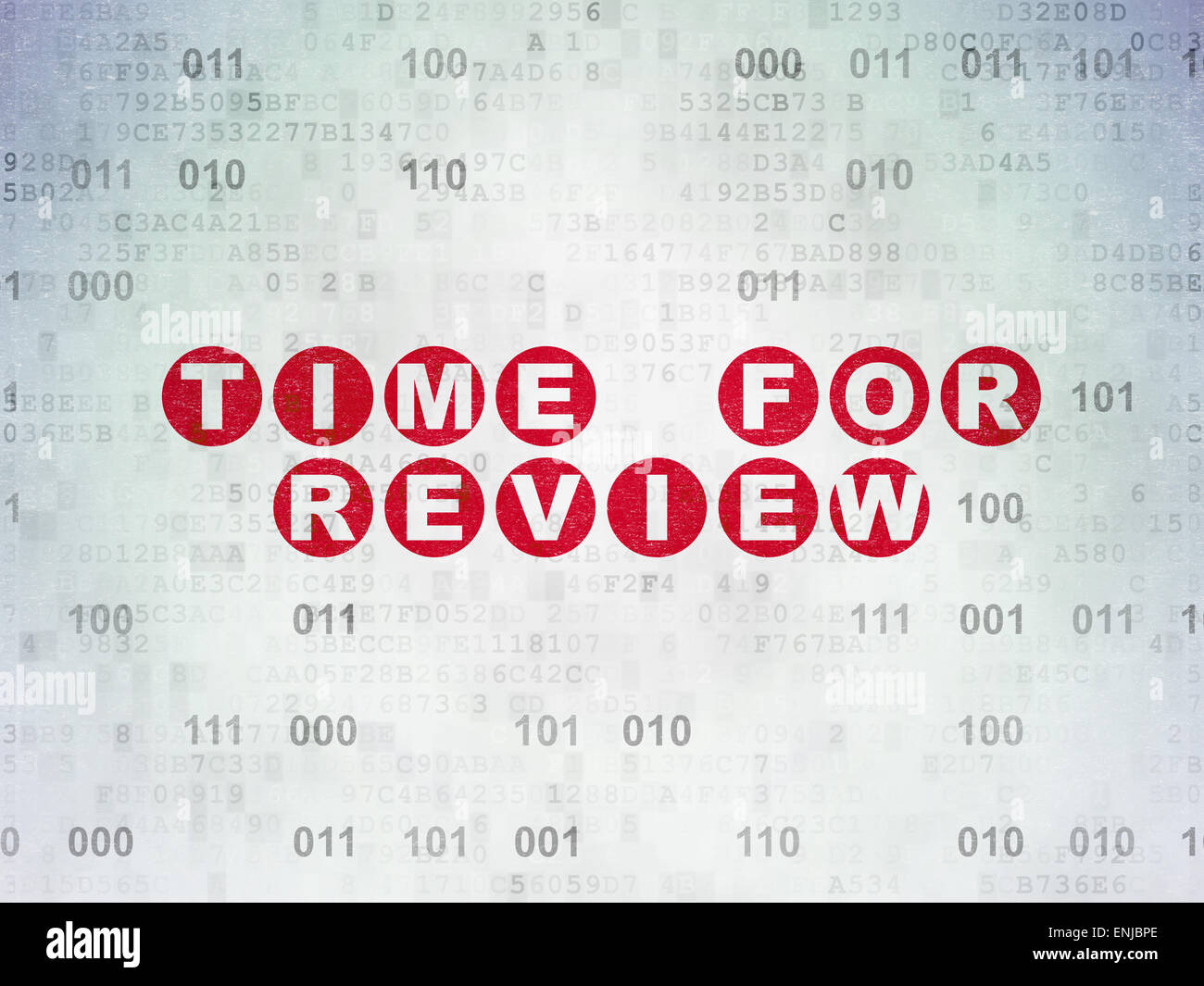 Time concept: Time for Review on Digital Paper background Stock Photo ...