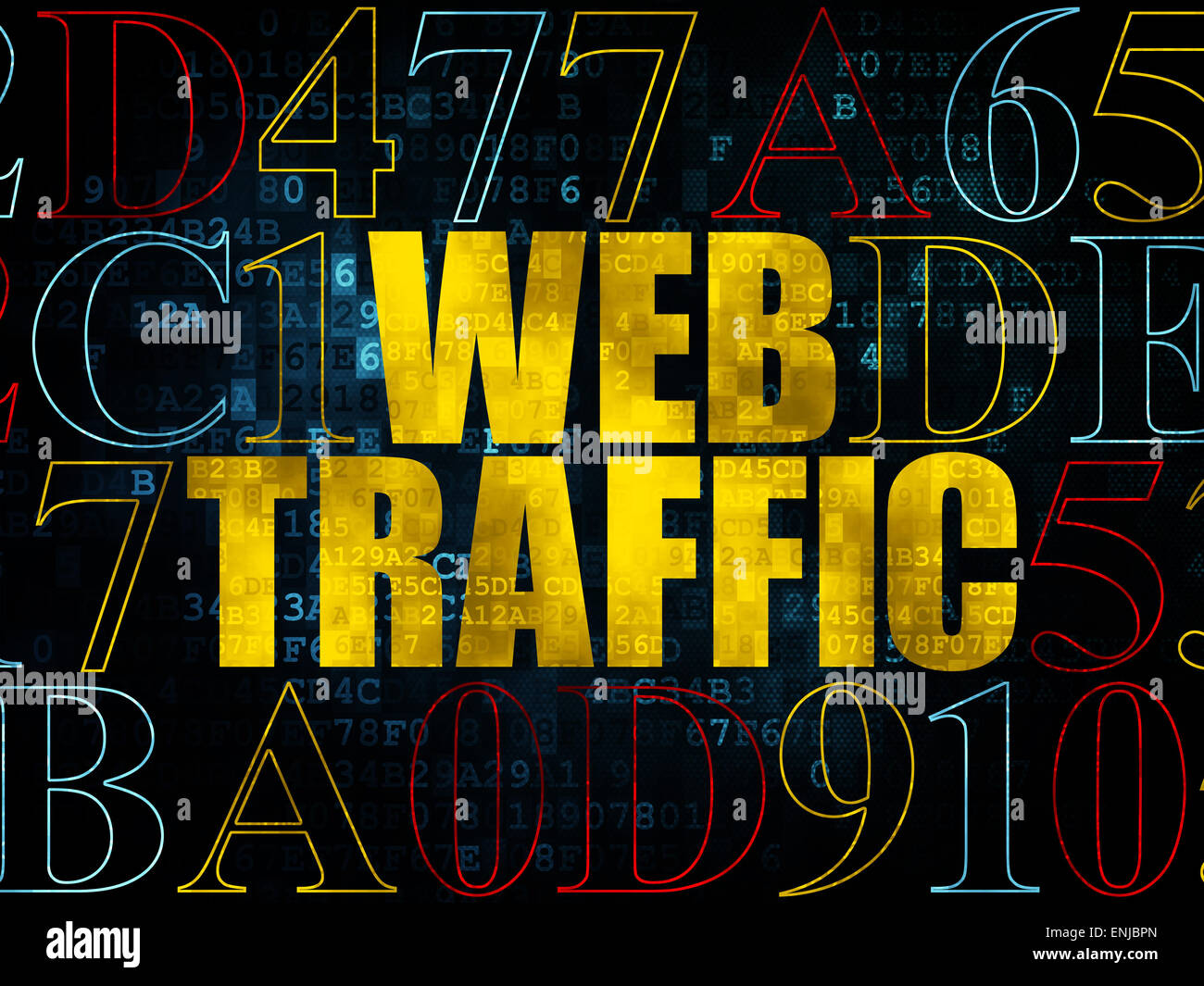 Web design concept: Web Traffic on Digital background Stock Photo - Alamy