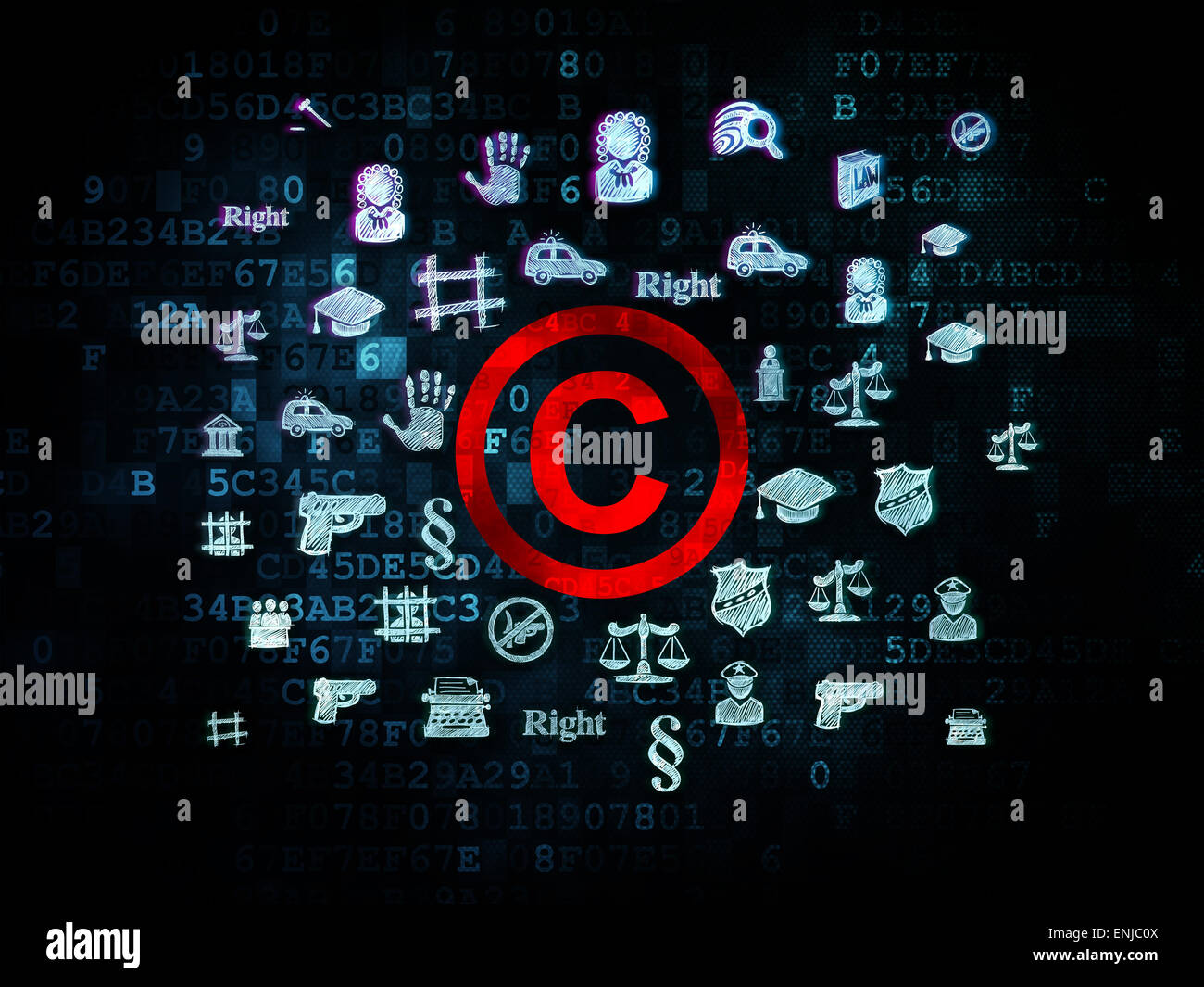 Law concept: Copyright on Digital background Stock Photo - Alamy