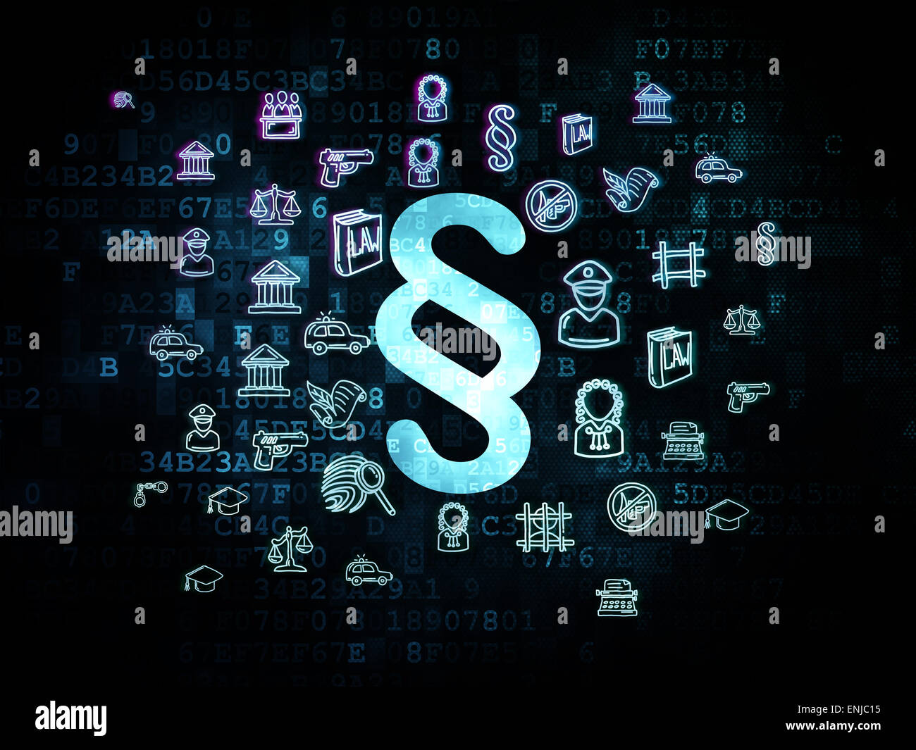 Law concept: Paragraph on Digital background Stock Photo - Alamy