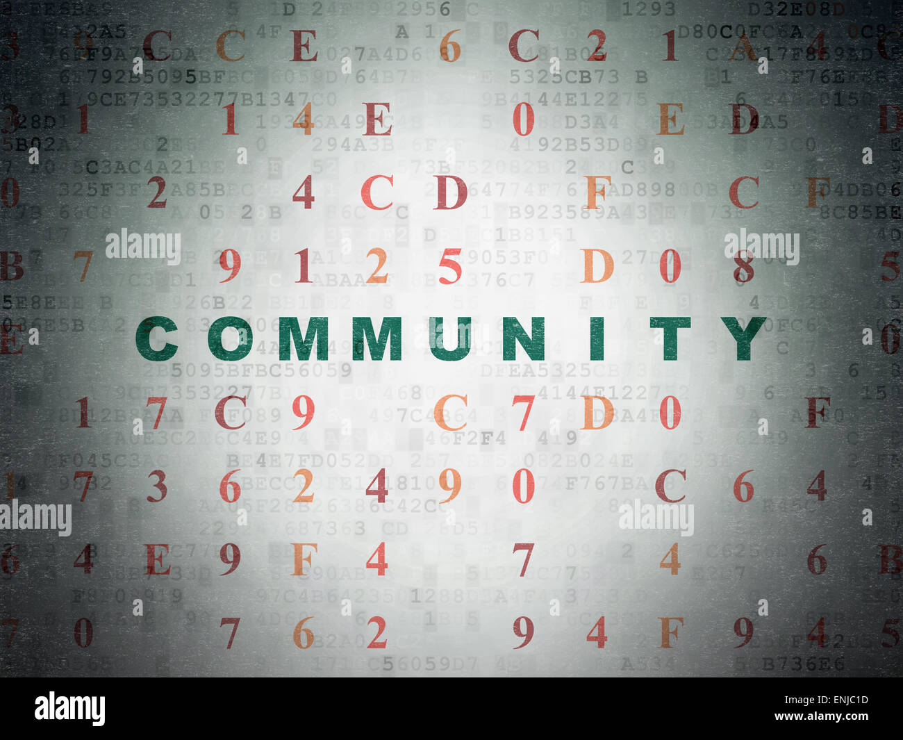 Social network concept: Community on Digital Paper background Stock ...