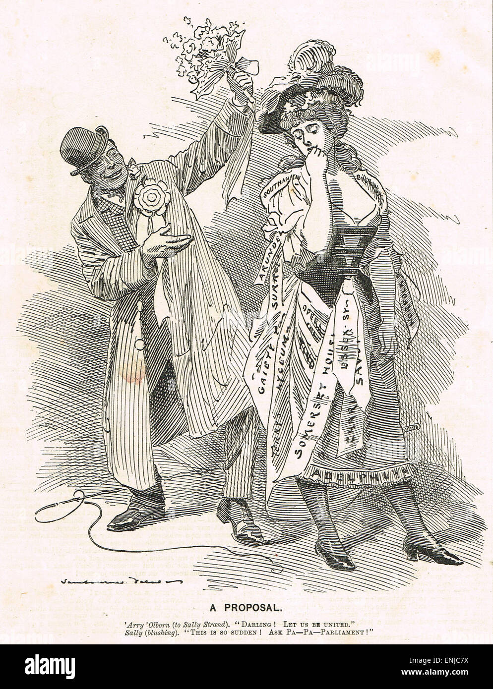 Punch cartoon 1899 A proposal for London Stock Photo - Alamy