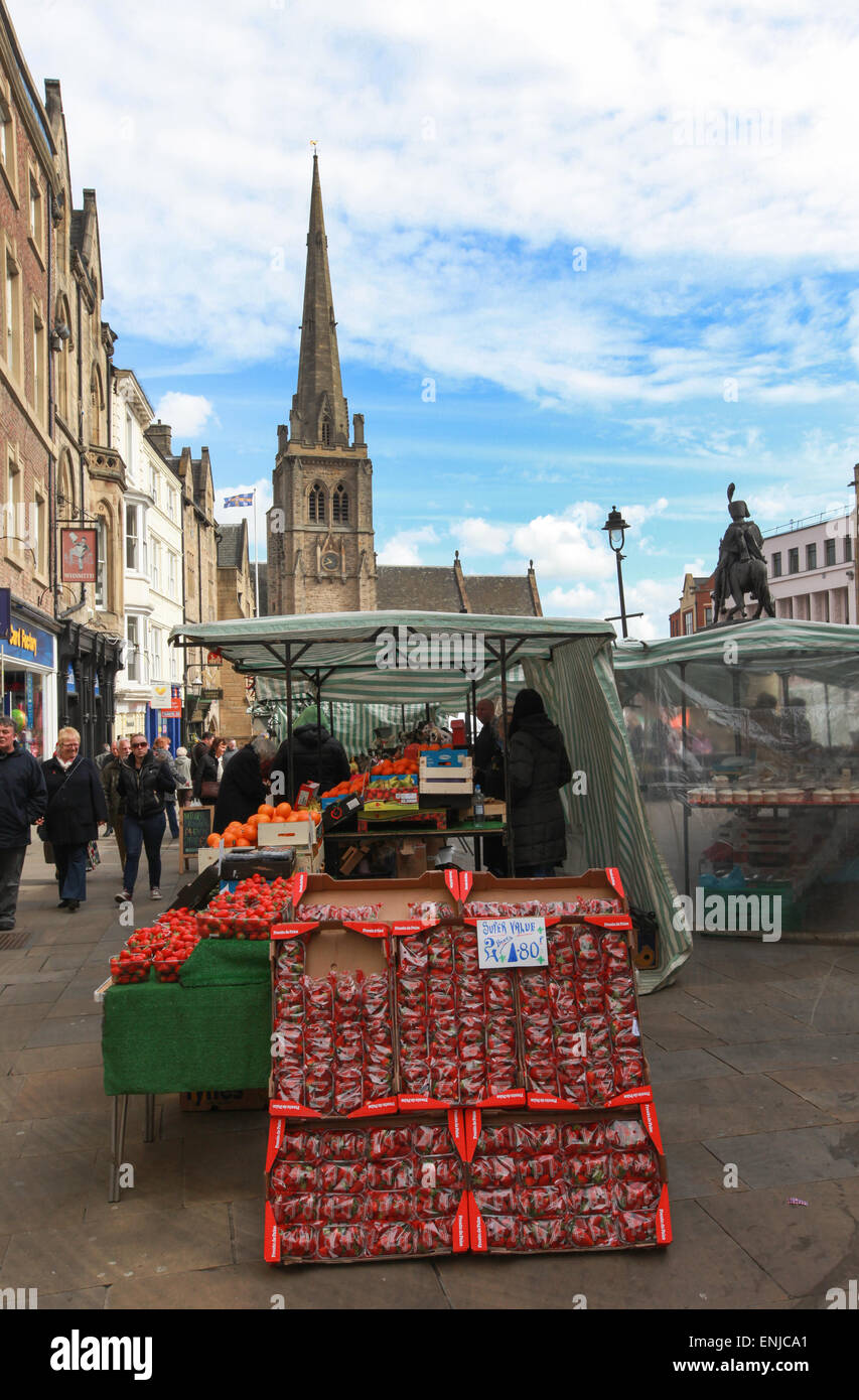Durham city market place in durham hi-res stock photography and images ...