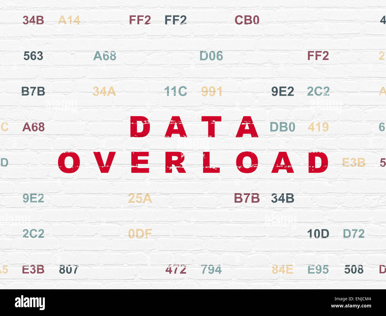 Data concept: Data Overload on wall background Stock Photo - Alamy