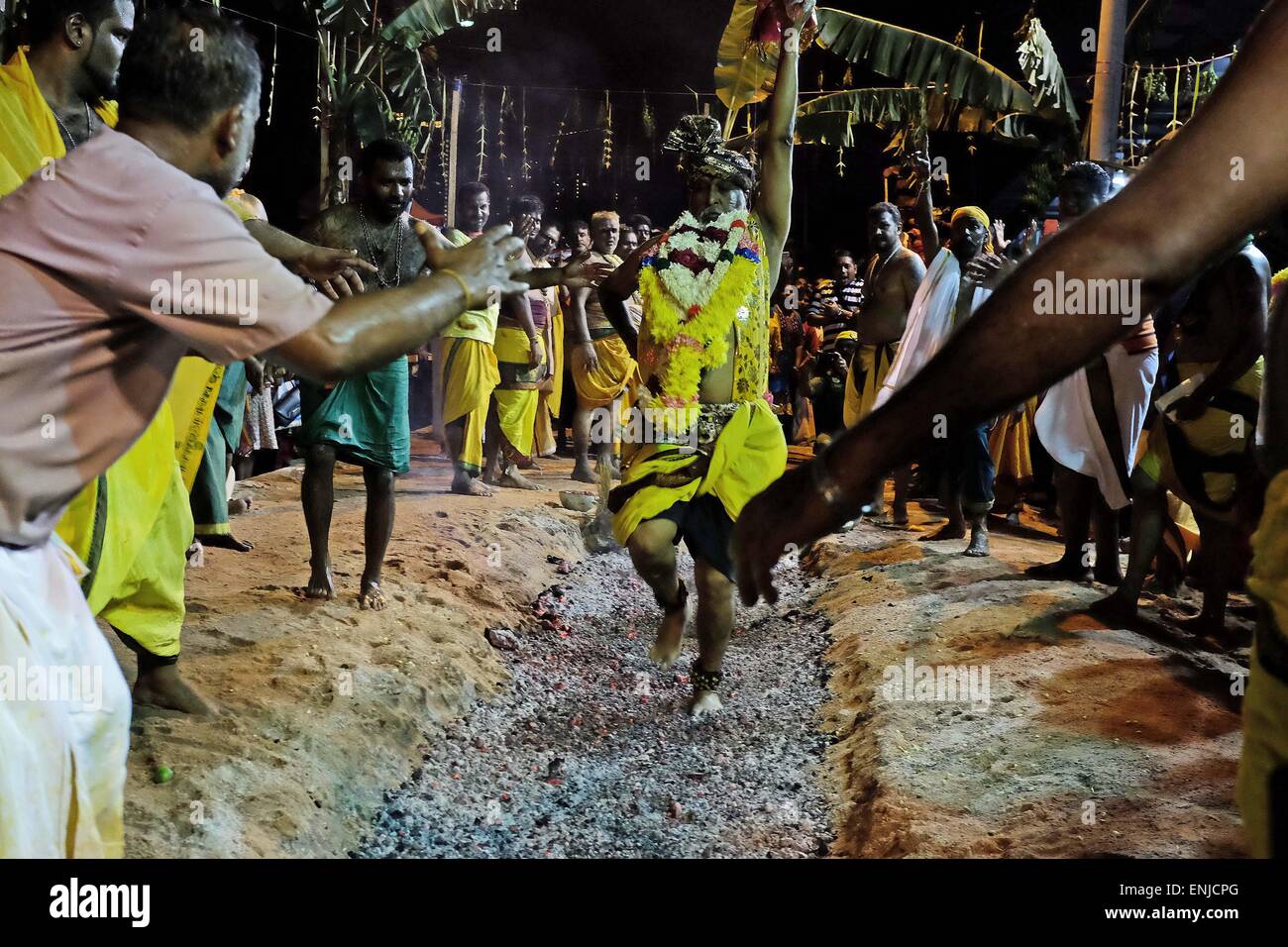 Kuala Lumpur, Malaysia. 3rd May, 2015. Malaysian Hindu devotee walking ...