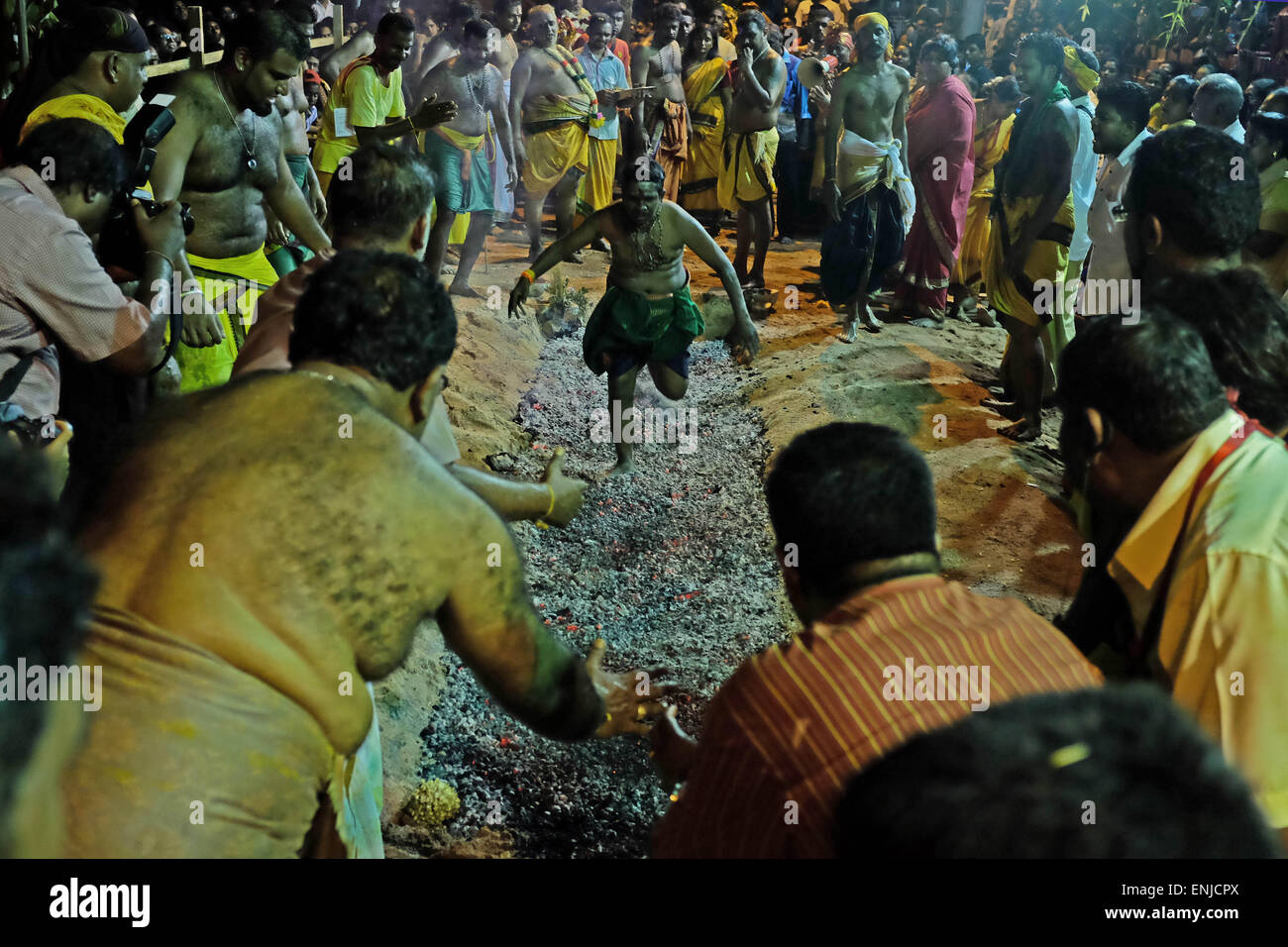 Kuala Lumpur, Malaysia. 3rd May, 2015. Malaysian Hindu devotee walking ...