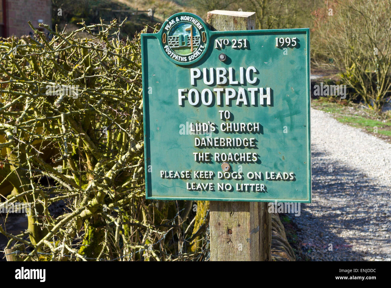 Public Footpath Sign, Dane Valley, Peak District National Park ...