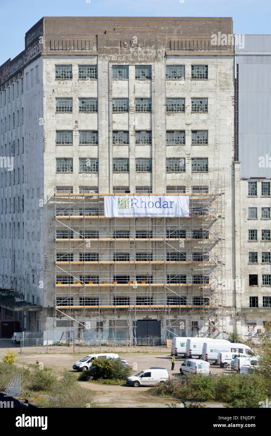 Contractor Rhodar working on asbestos removal at Millennium Mills ...