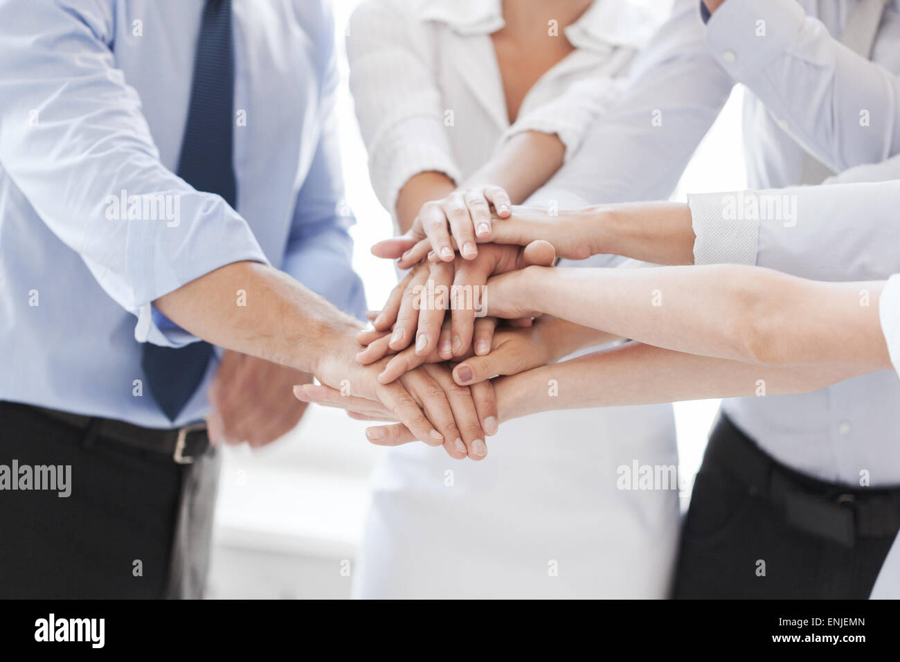 business team celebrating victory in office Stock Photo - Alamy