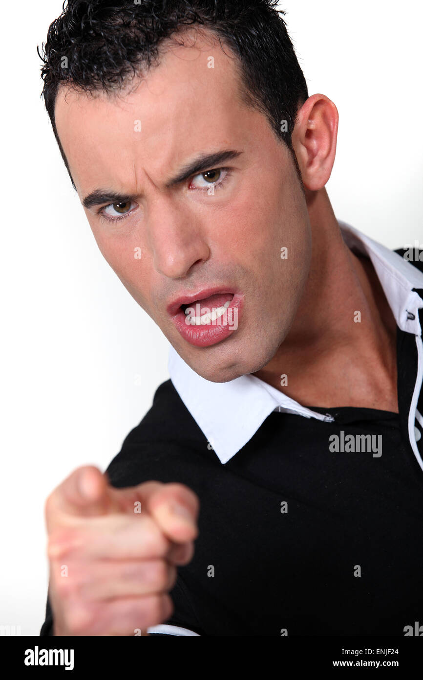 Angry man pointing his finger Stock Photo - Alamy Angry man pointing his finger Stock Photo - Alamy