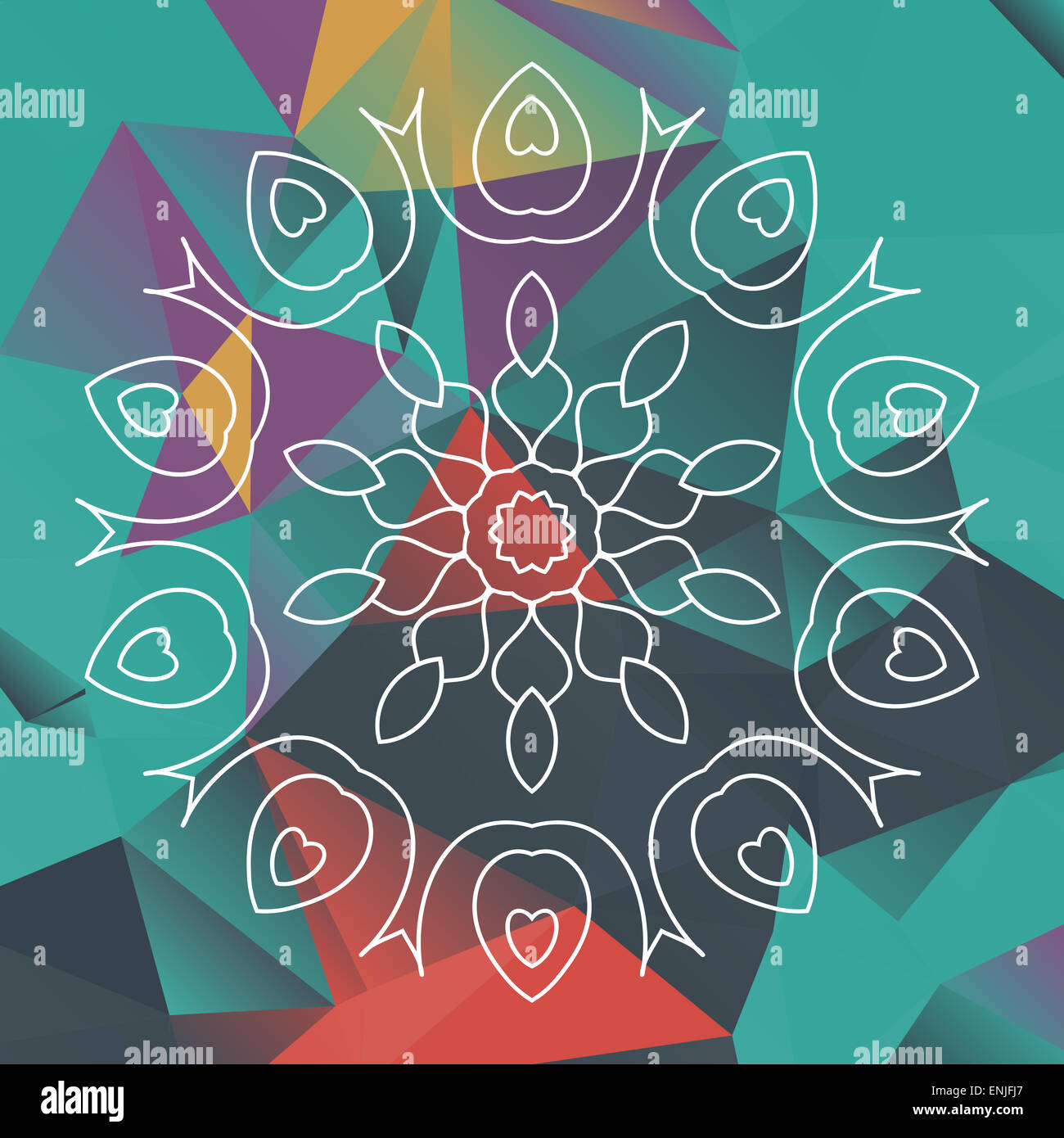 Stylized orange flower background hi-res stock photography and images ...