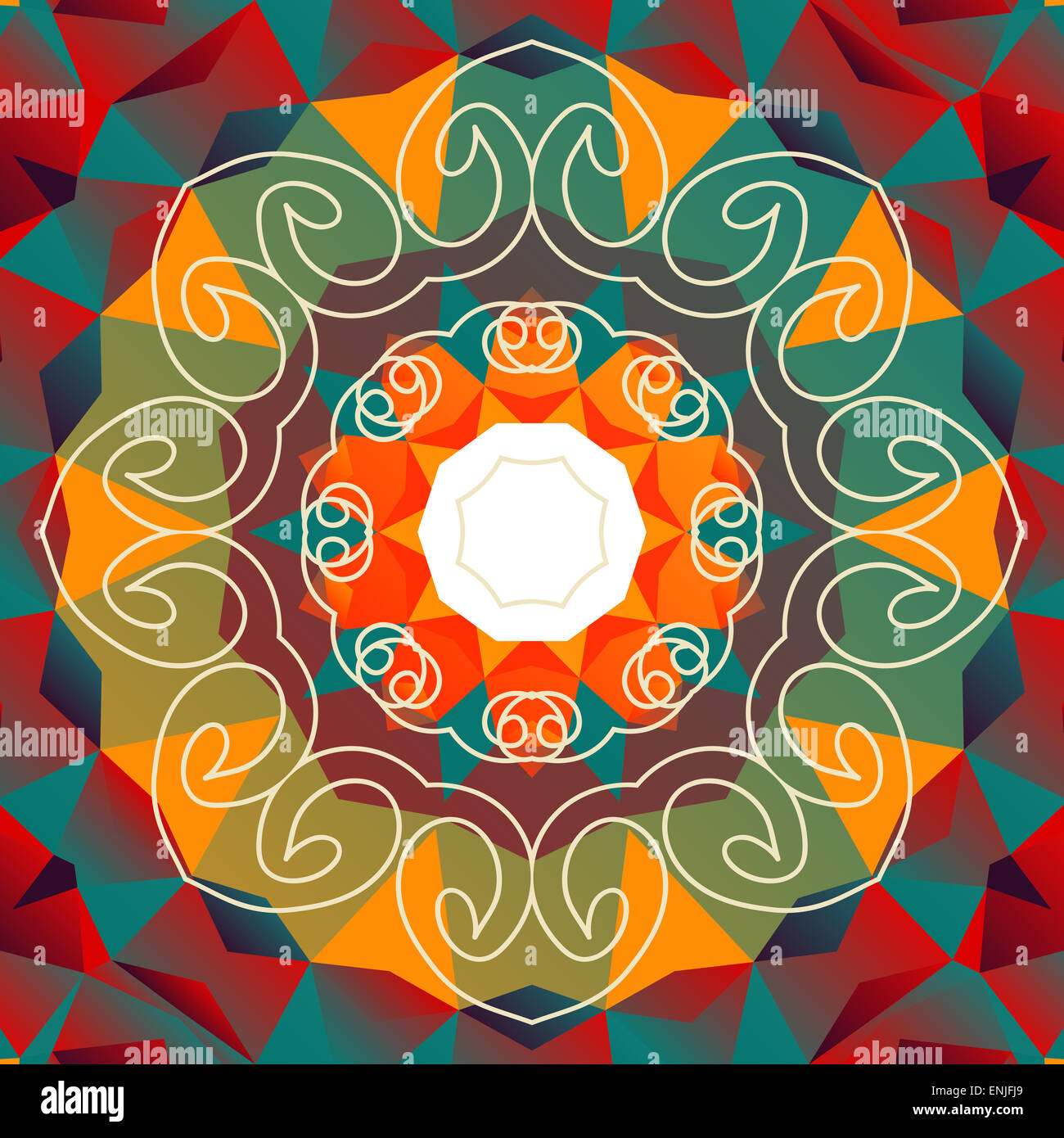 Mandala stylized ornamental design lace. Indian culture Stock Photo - Alamy