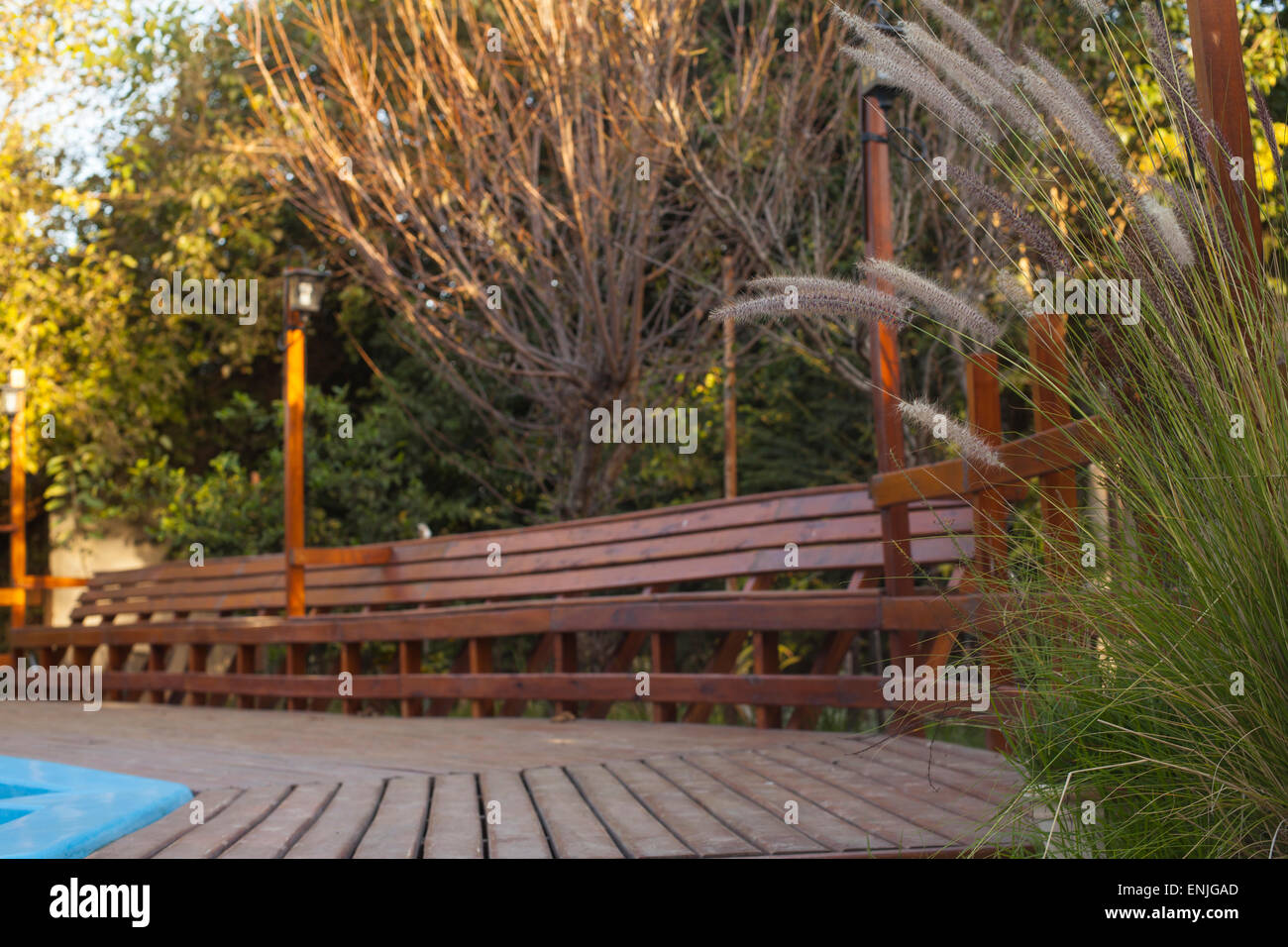 Wooden pool chair hi-res stock photography and images - Alamy