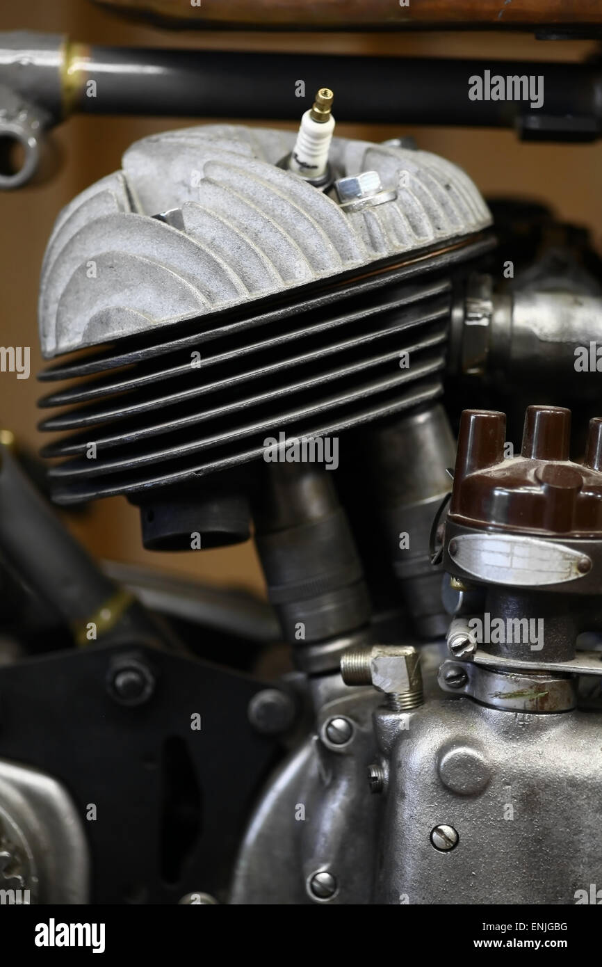 Color detail of the engine of a motorcycle Stock Photo - Alamy
