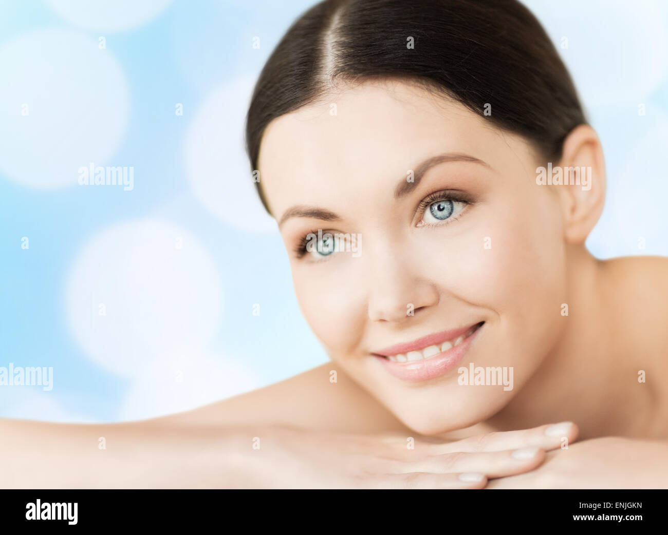 smiling woman in spa salon Stock Photo - Alamy