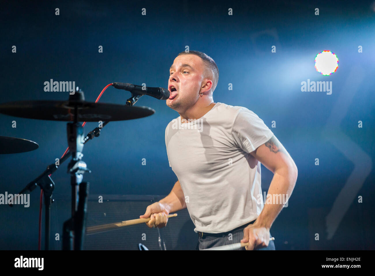 London, UK, 6th May 2015. Issac Holman of Punk Band, Slaves. Scala ...