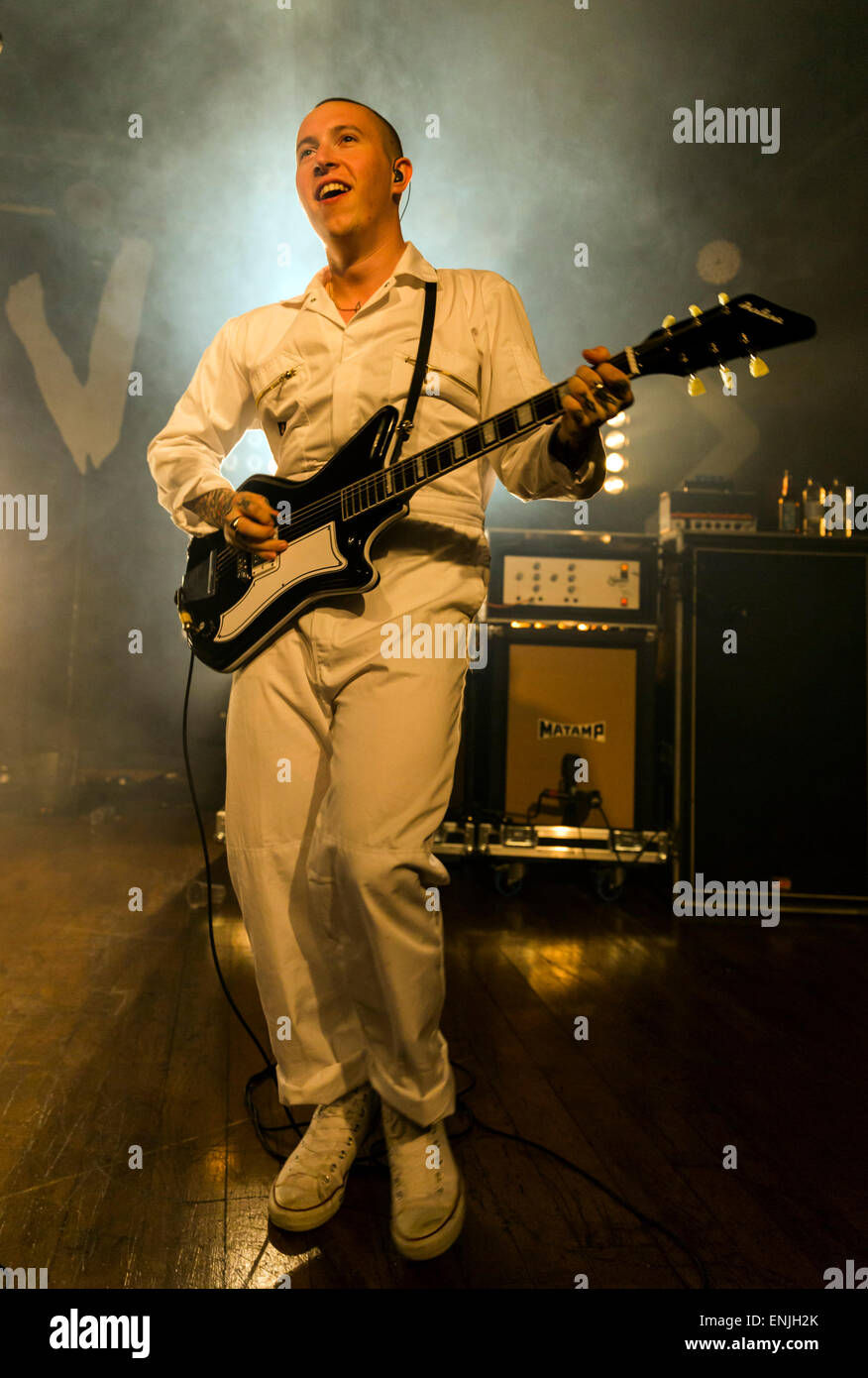 London, UK, 6th May 2015. Laurie Vincent of Punk Band, Slaves. Scala ...