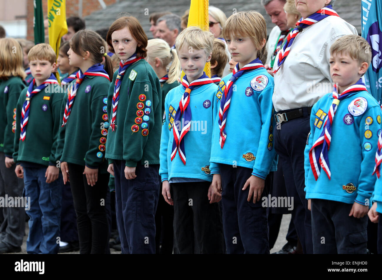 Scouts pictured on a march through Petworth on St Georges Day 2015 ...