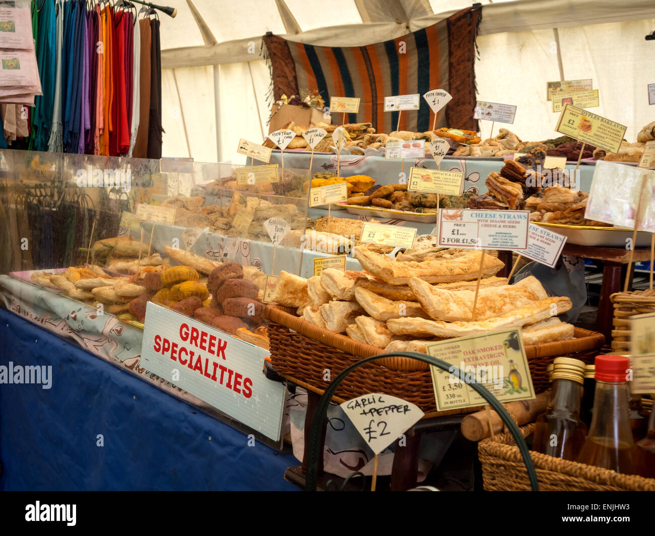 Greek food stall hi-res stock photography and images - Alamy