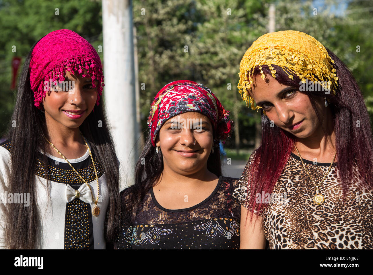 Edirne, Turkey. 05th May, 2015. Romani girls at the Kakava Romani ...