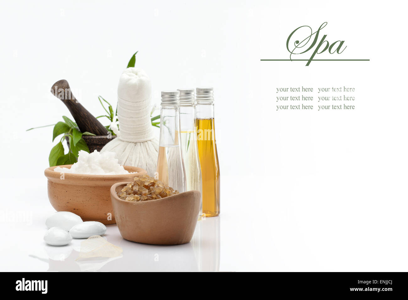 spa theme object on white background. banner. lots of copy space Stock ...