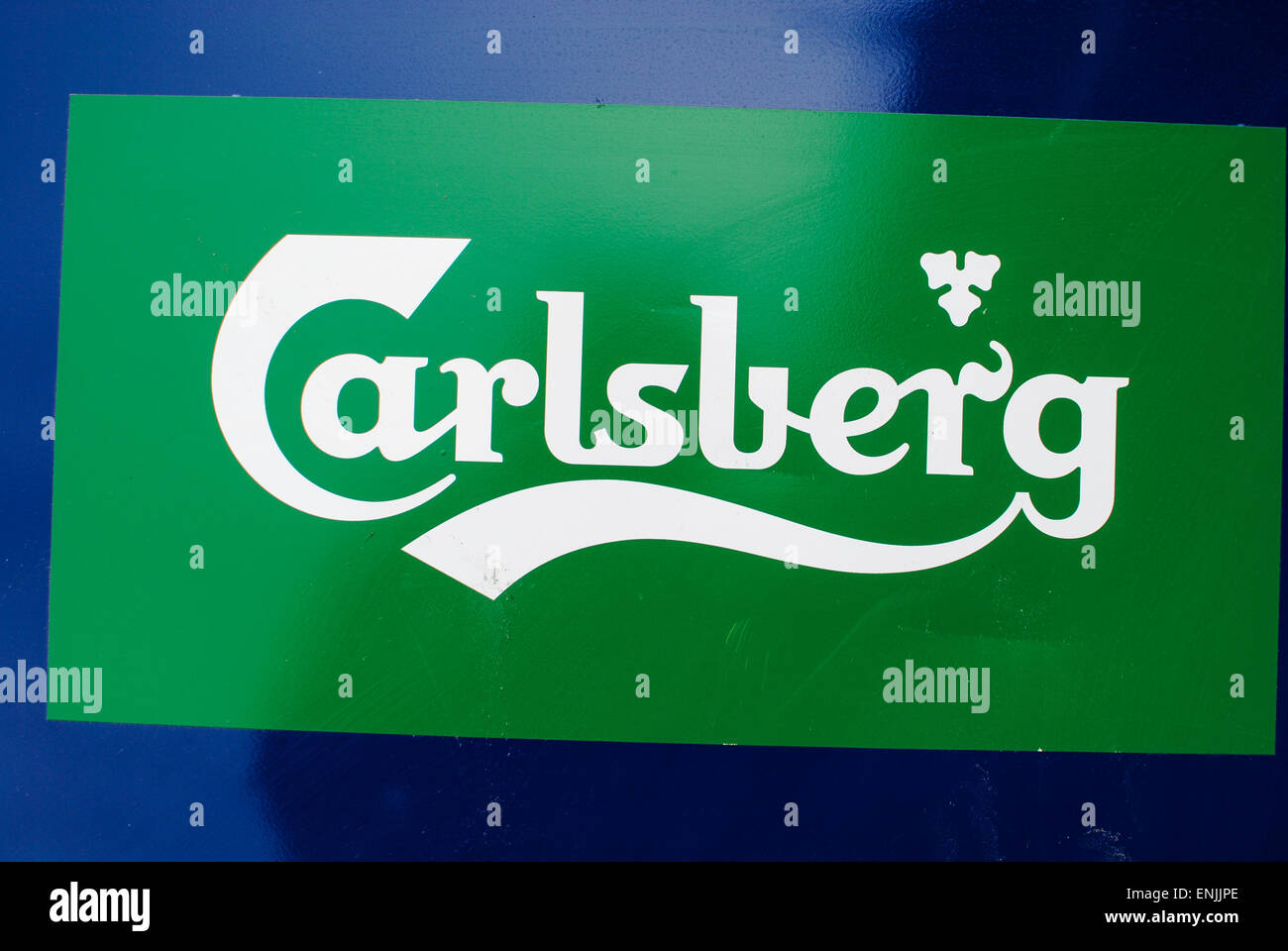 Carlsberg beer sign Stock Photo - Alamy