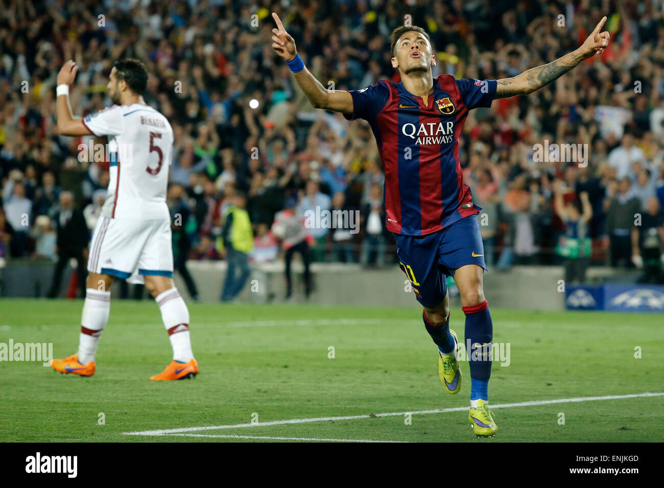 Barcelona, Spain. 6th May, 2015. Barcelona's Brazilian forward Neymar ...