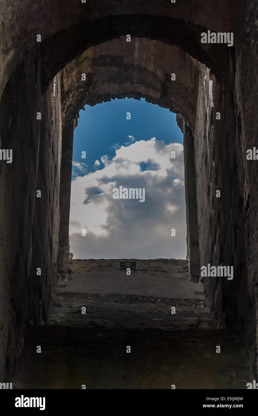 Arched window looking out of Colosseum in Rome, Italy Stock Photo - Alamy