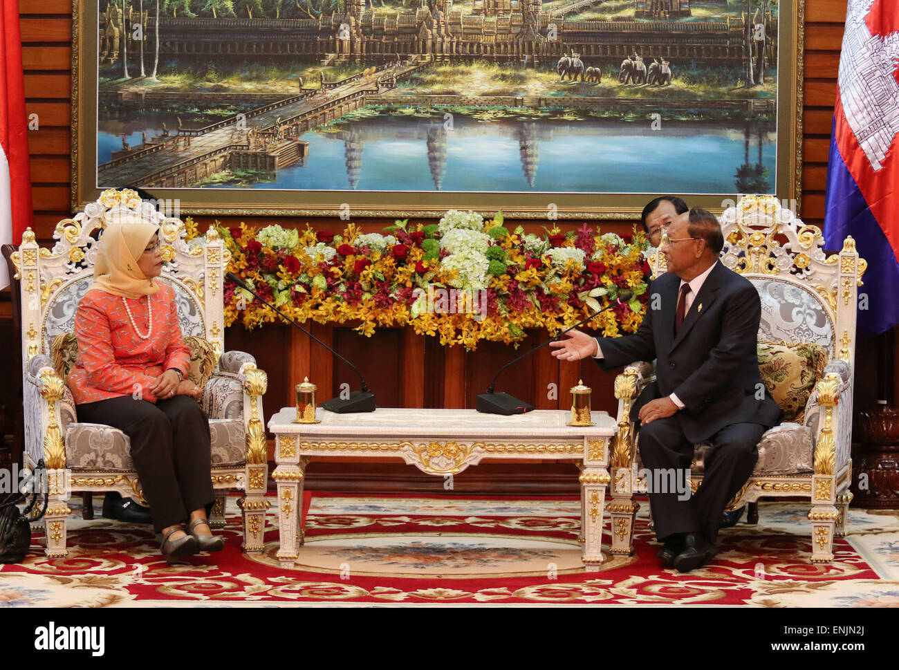 Phnom Penh. 7th May, 2015. President of the Cambodian National Assembly ...