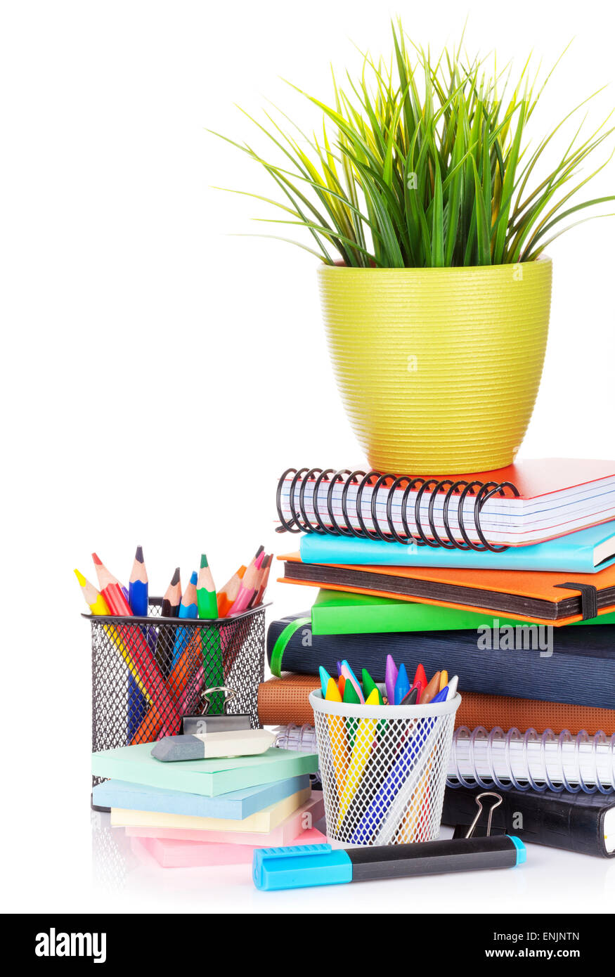 School and office supplies. Isolated on white background Stock Photo ...