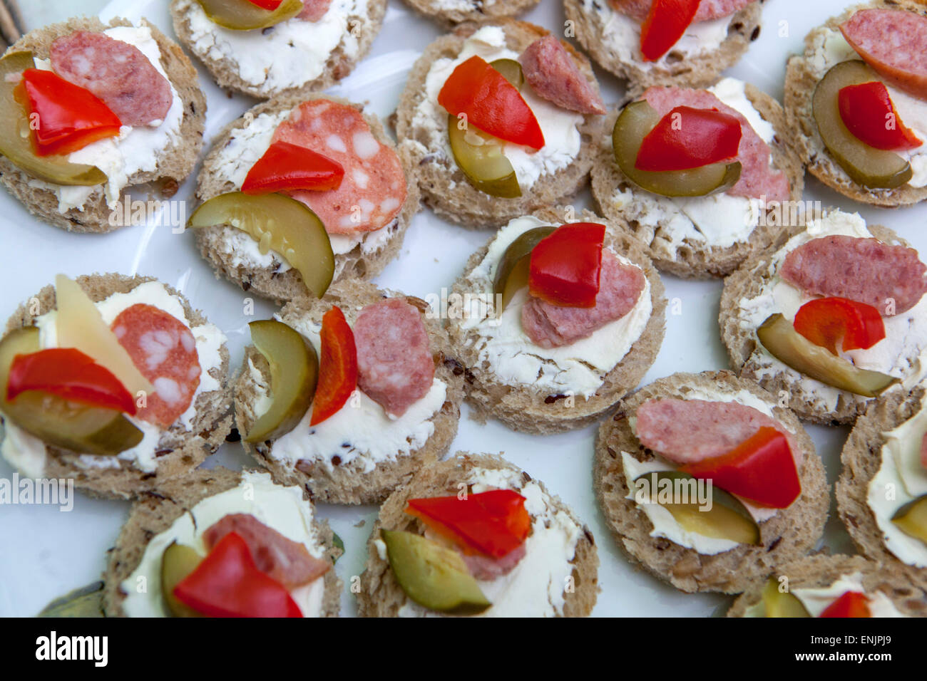 Open sandwich canapes hi-res stock photography and images - Alamy