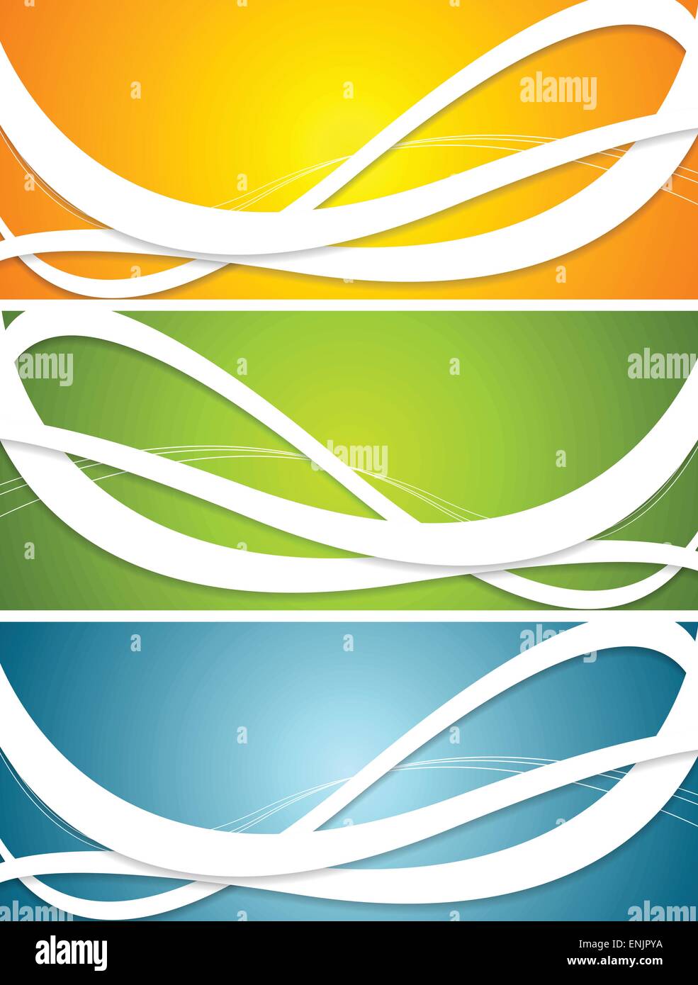Bright abstract wavy banners. Vector design Stock Vector Image & Art ...