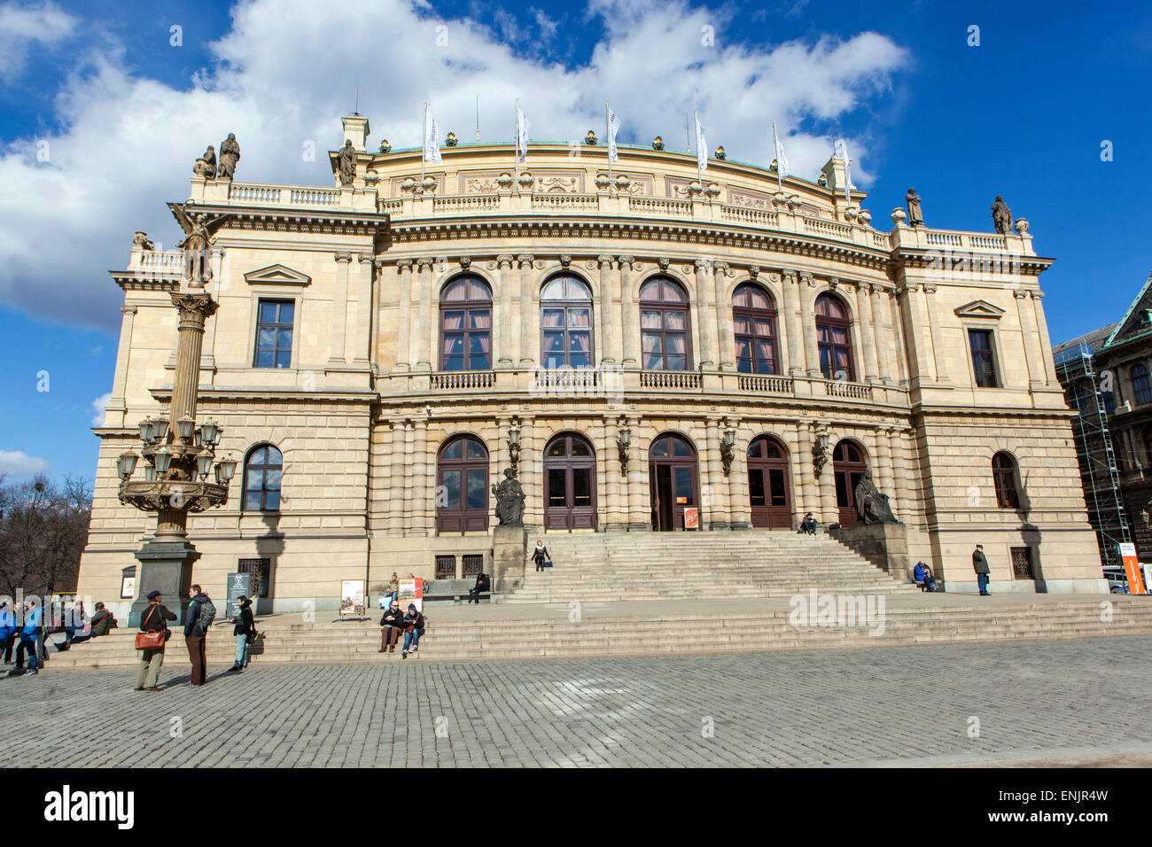 The Rudolfinum, a music auditorium on Jan Palach Square in Prague ...