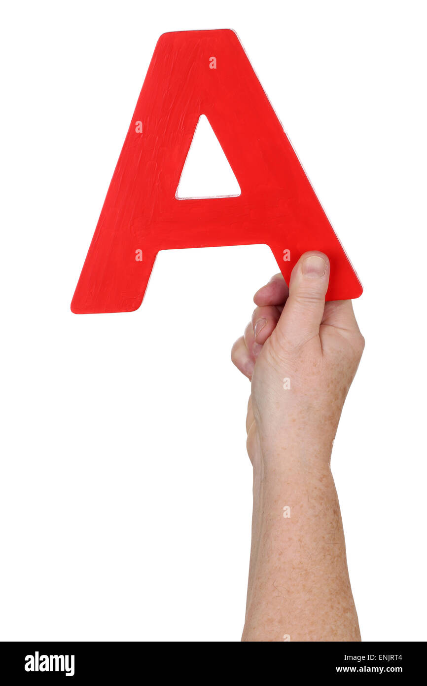 Hand holding letter from alphabet Cut Out Stock Images & Pictures - Alamy