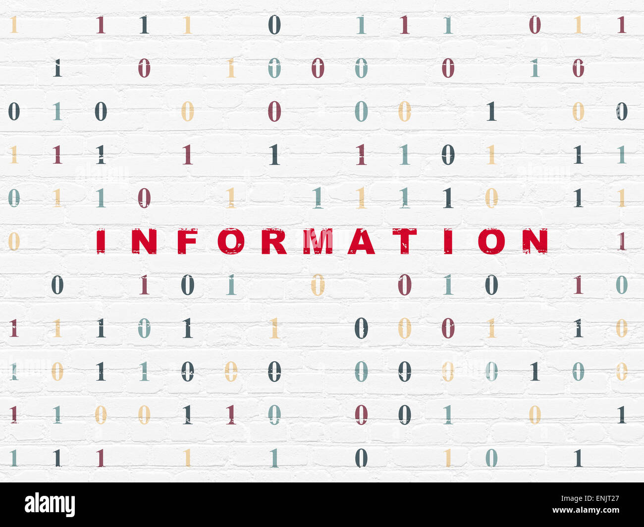 Information concept: Information on wall background Stock Photo - Alamy